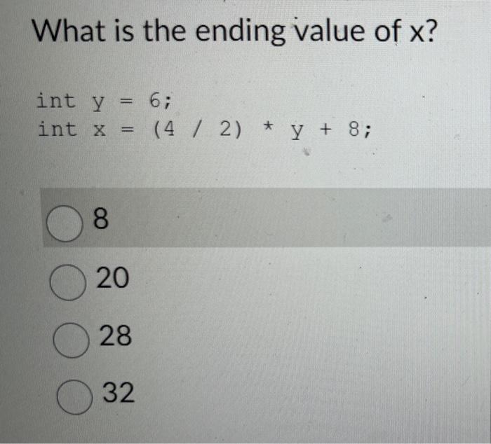 Solved Which expression doubles x ? x+=2x∗=2x∗=xx∗=x∗2What | Chegg.com