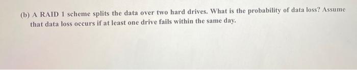 Solved 2-128. Redundant Array of Inexpensive Disks (RAID) is | Chegg.com