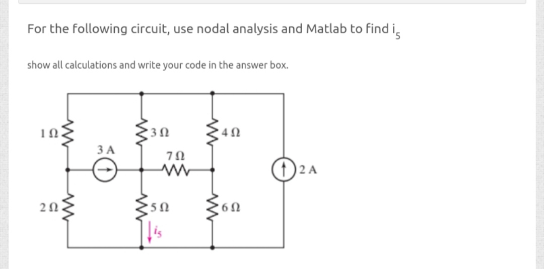 Solved For the following circuit, use nodal analysis and | Chegg.com