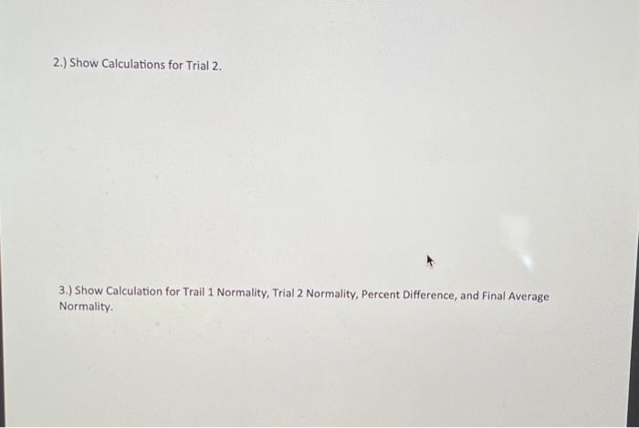 Solved Concentration of HCl solution Pre-lab Assignment. | Chegg.com