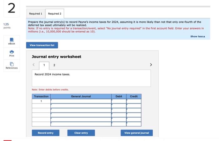 Solved At the end of 2023, Payne industries had a deferred | Chegg.com