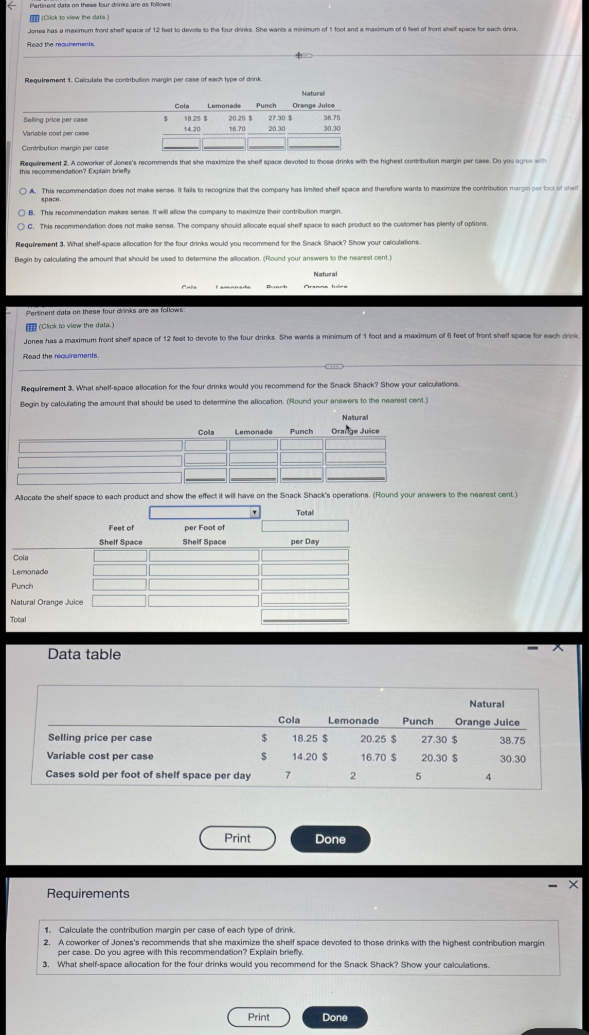 Solved RequirementsCalculate the contribution margin per | Chegg.com
