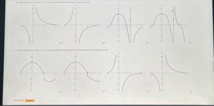 Solved a) sketch graph of a functuon on [-1,2] that has an | Chegg.com