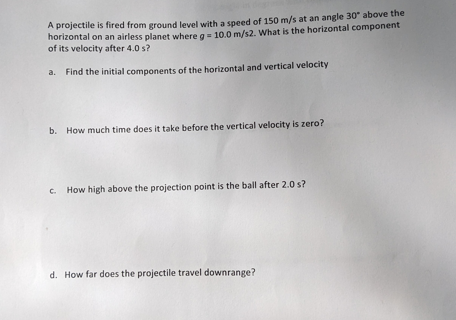 Solved A projectile is fired from ground level with a speed | Chegg.com