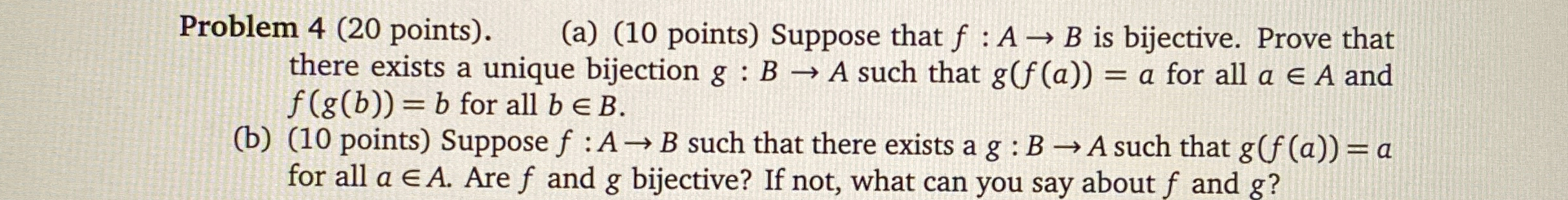 Solved Problem 4 (20 ﻿points).(a) (10 ﻿points) ﻿Suppose that | Chegg.com