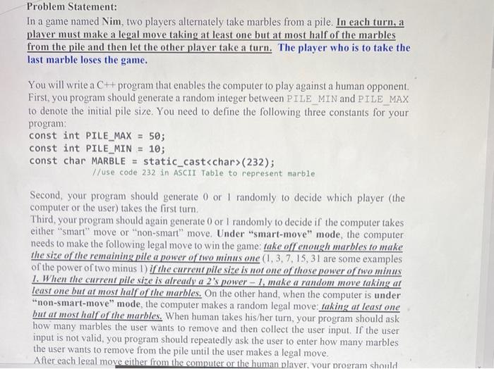 Solved Problem Statement: In a game named Nim, two players | Chegg.com