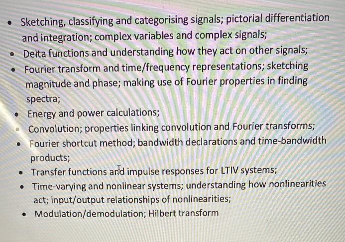 Solved • Sketching, classifying and categorising signals; | Chegg.com
