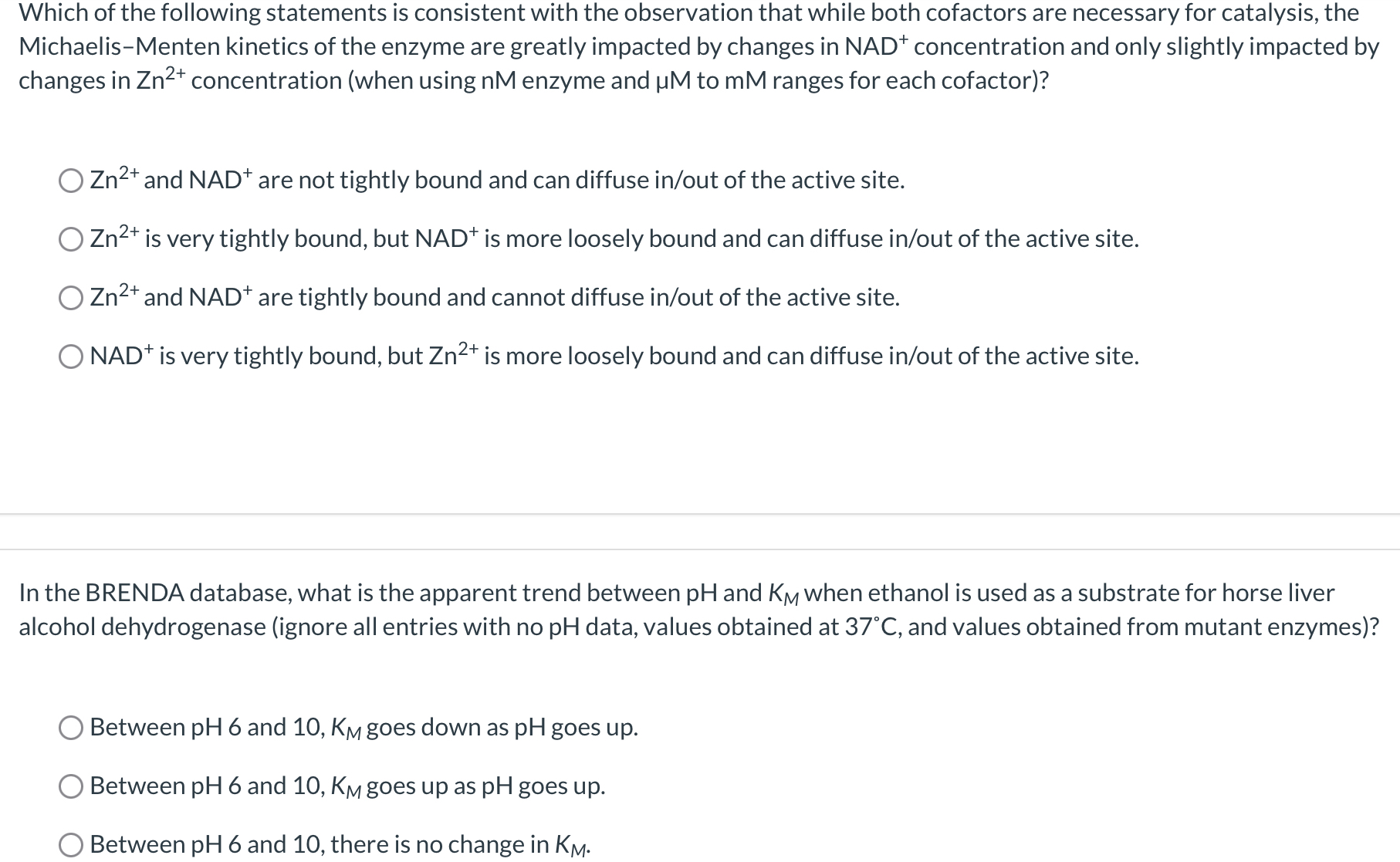 Solved Which of the following statements is consistent with | Chegg.com