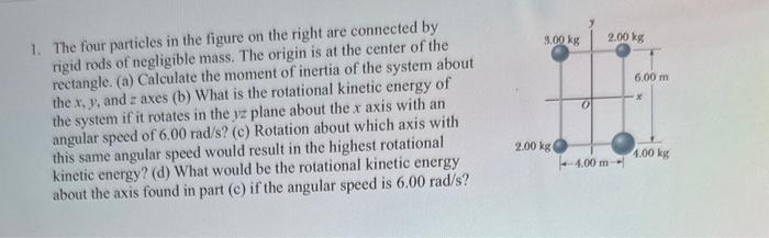 Solved 1. The four particles in the figure on the right are | Chegg.com