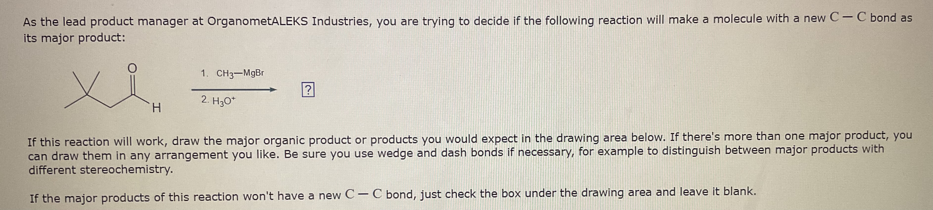 Solved As ﻿the lead product manager at ﻿OrganometALEKS | Chegg.com