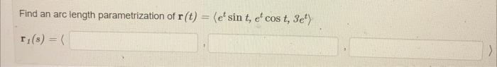 Solved Find an arc length parametrization of the circle in | Chegg.com