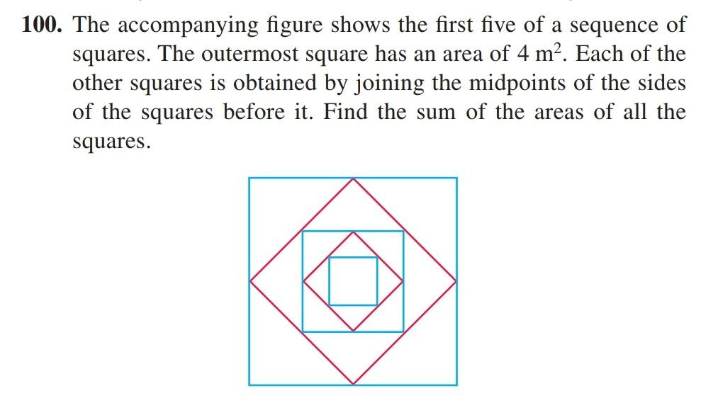 Solved 100. The accompanying figure shows the first five of | Chegg.com
