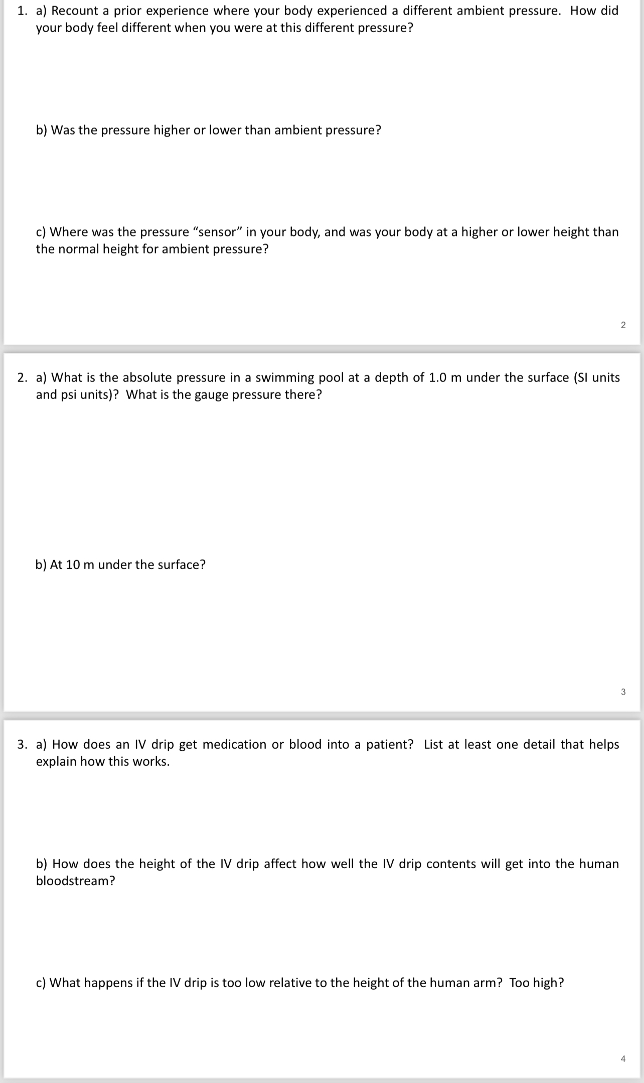 Solved a) ﻿Recount a prior experience where your body | Chegg.com