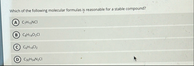 Solved Which of the following molecular formulas is | Chegg.com