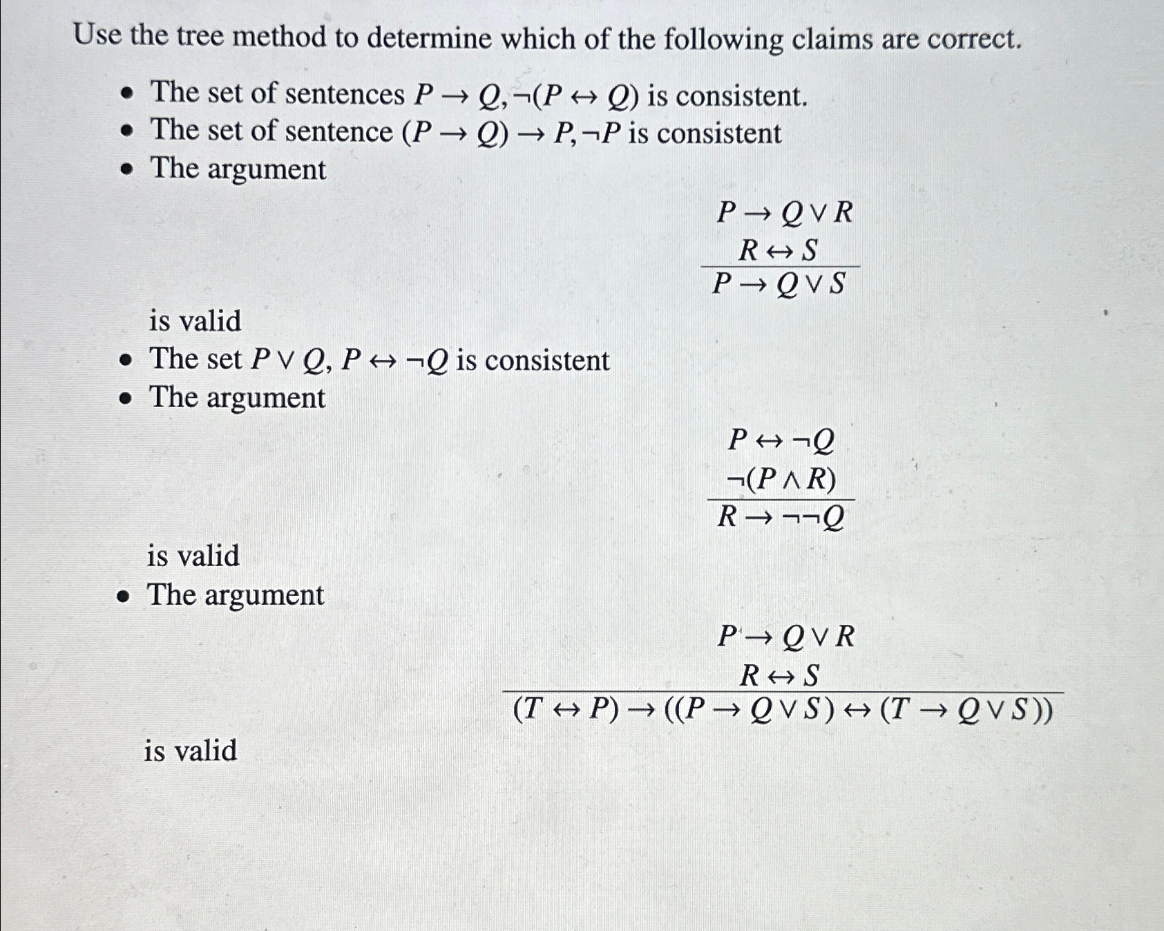 Use the tree method to determine which of the | Chegg.com