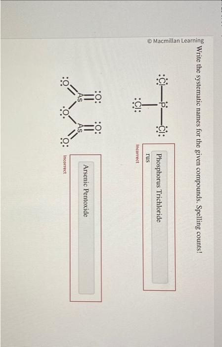 Solved Write the systematic names for the given compounds. | Chegg.com