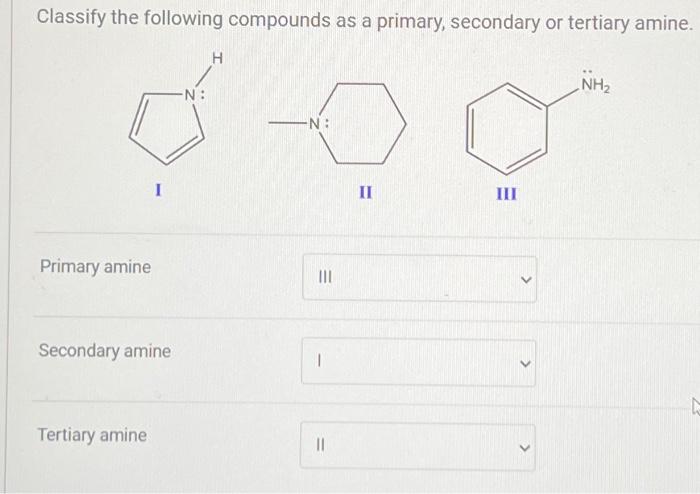Solved Classify the following compounds as a primary, | Chegg.com