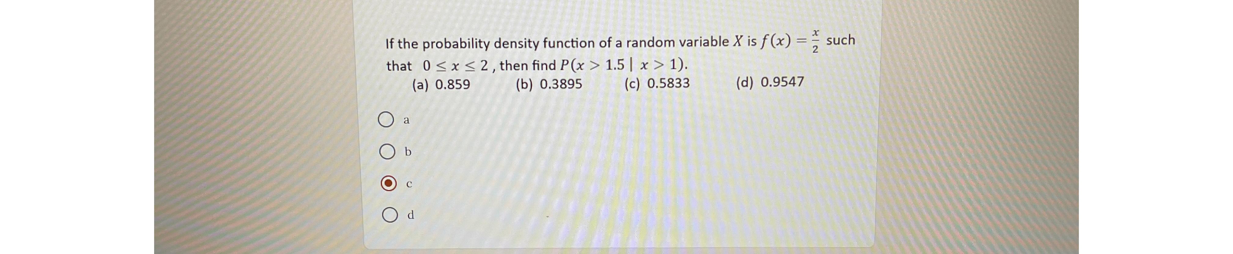 Solved If the probability density function of a random | Chegg.com
