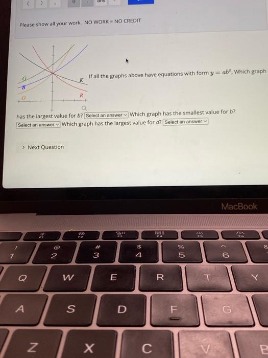 Solved Please show all your work. NO WORK = NO CREDIT all | Chegg.com