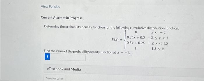 Solved Determine the probability density function for the | Chegg.com