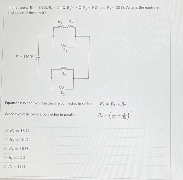 Solved In the figure, R1=8.0Ω,R2=24Ω,R3=6Ω,R4=9Ω and R5=30Ω. | Chegg.com