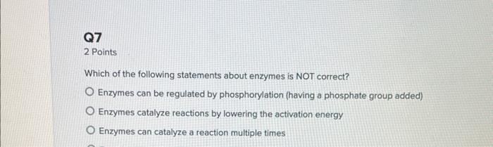 Solved Q7 2. Points Which of the following statements about | Chegg.com
