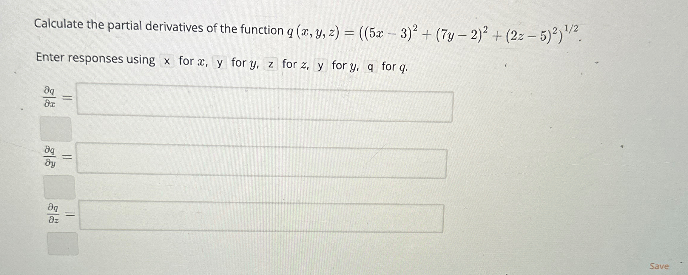 Solved Let p(x,y)=((5x-3)2+(7y-2)2)12Use the quadrature | Chegg.com