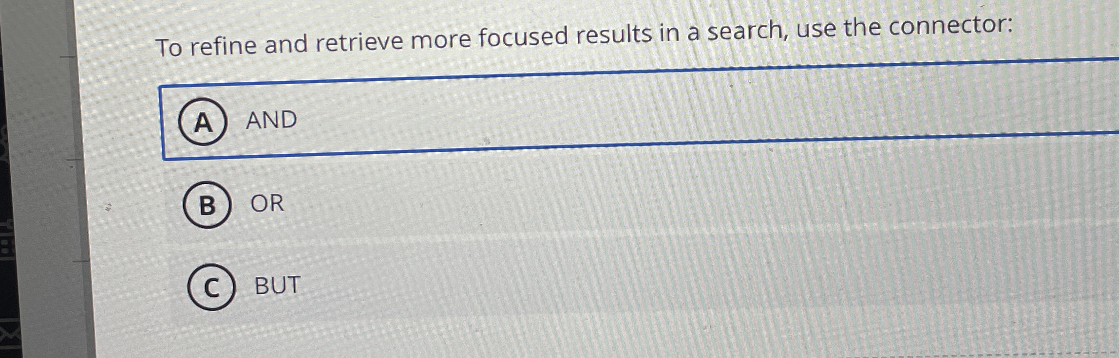 Solved To refine and retrieve more focused results in a | Chegg.com