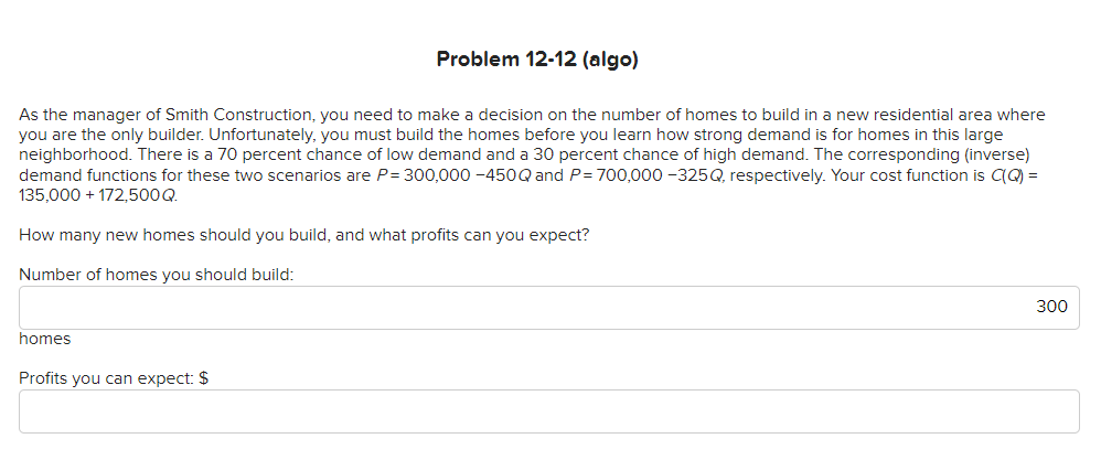 Solved Problem 12-12 (algo)As the manager of Smith | Chegg.com