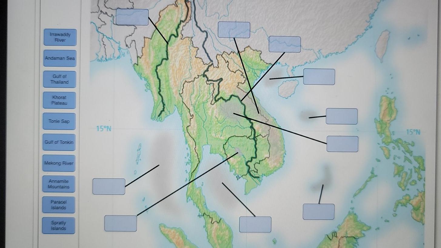Irrawaddy And Mekong River Map