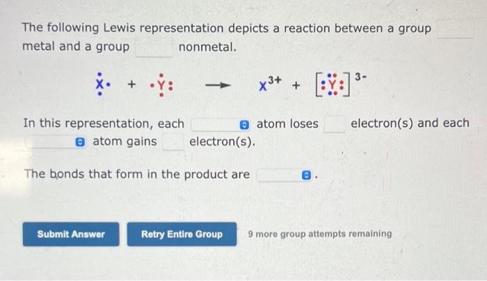 Solved The following Lewis representation depicts a reaction | Chegg.com