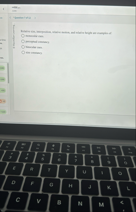 Solved 496pes/1200?' ﻿Question 7 ﻿of 12OMacmillan | Chegg.com