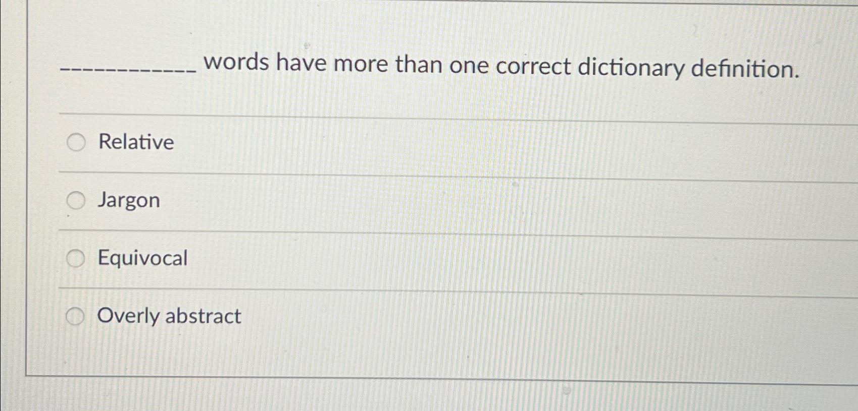 Solved words have more than one correct dictionary | Chegg.com