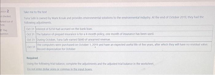 Solved Take me to the text Tuna Safe is owned by Mark Kosak | Chegg.com