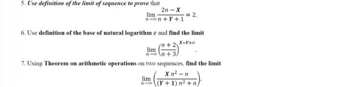 Solved 5. Use definition of the limit of sequence to prove | Chegg.com