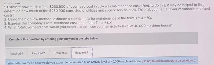 Solved Problem 6A-8 High-Low Method; Predicting Cost | Chegg.com