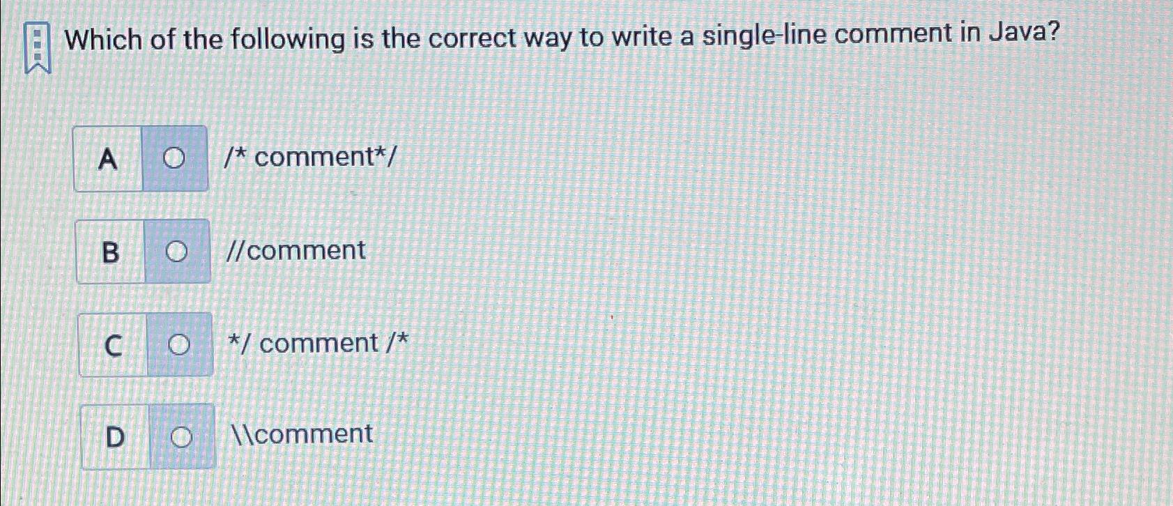 Solved Which of the following is the correct way to write a | Chegg.com