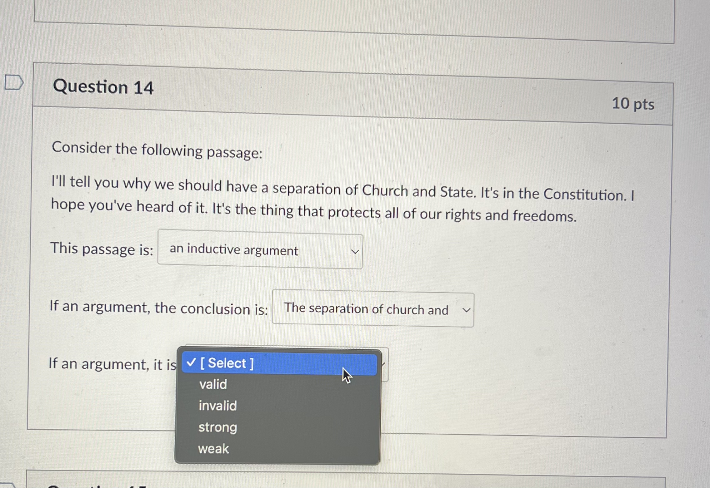 Solved Consider the following passage:I'll tell you why we | Chegg.com