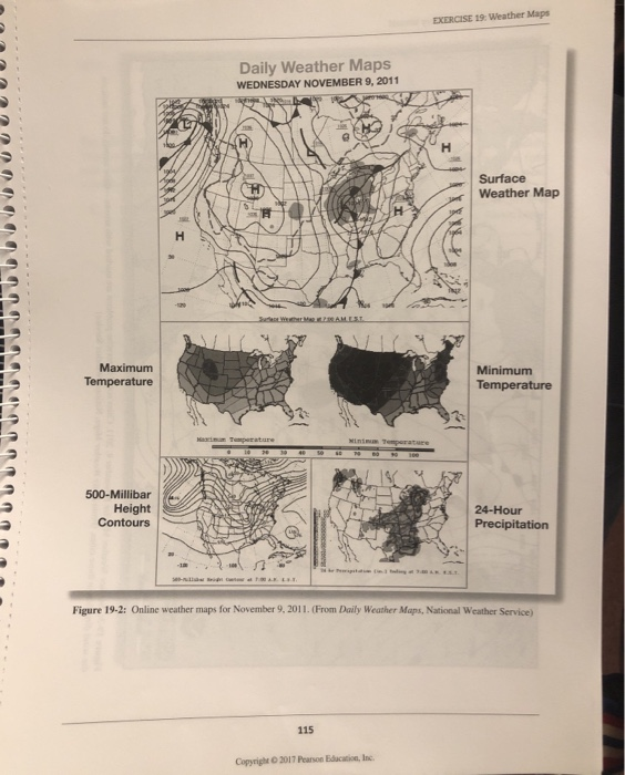 Weather Map Analysis Lab Answer Key - United States Map