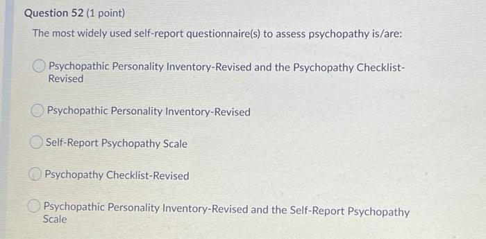 Solved Question 52 (1 point) The most widely used | Chegg.com