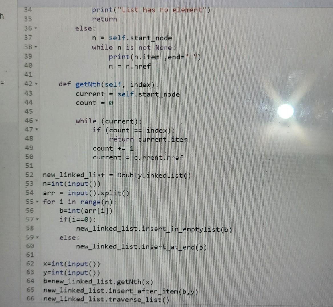 Solved Define a function that takes the head of a doubly | Chegg.com