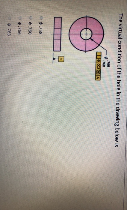 Solved The virtual condition of the hole in the drawing | Chegg.com