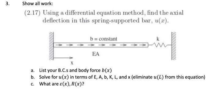 Solved 3. Show all work: (2.17) Using a differential | Chegg.com