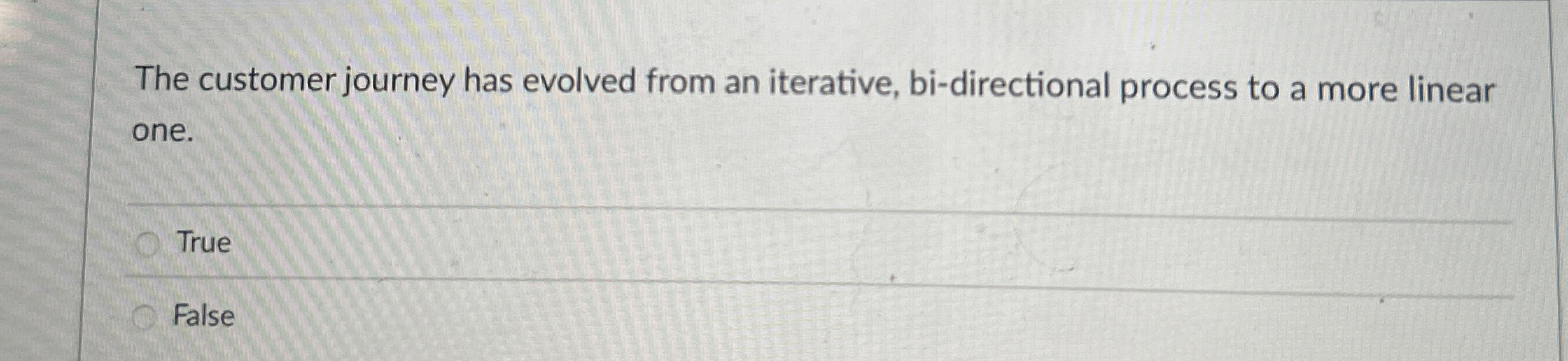 Solved The customer journey has evolved from an iterative, | Chegg.com