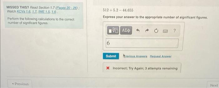 Solved MISSED THIS? Read Section 1.7 (Pages 20-26): Watch | Chegg.com