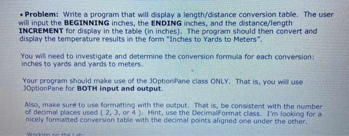 Solved • Problem: Write a program that will display a | Chegg.com