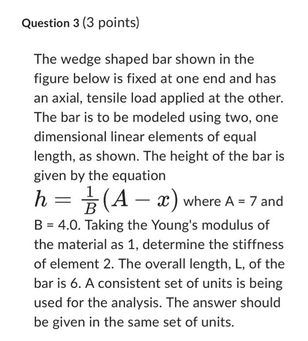 The wedge shaped bar shown in the figure below is | Chegg.com