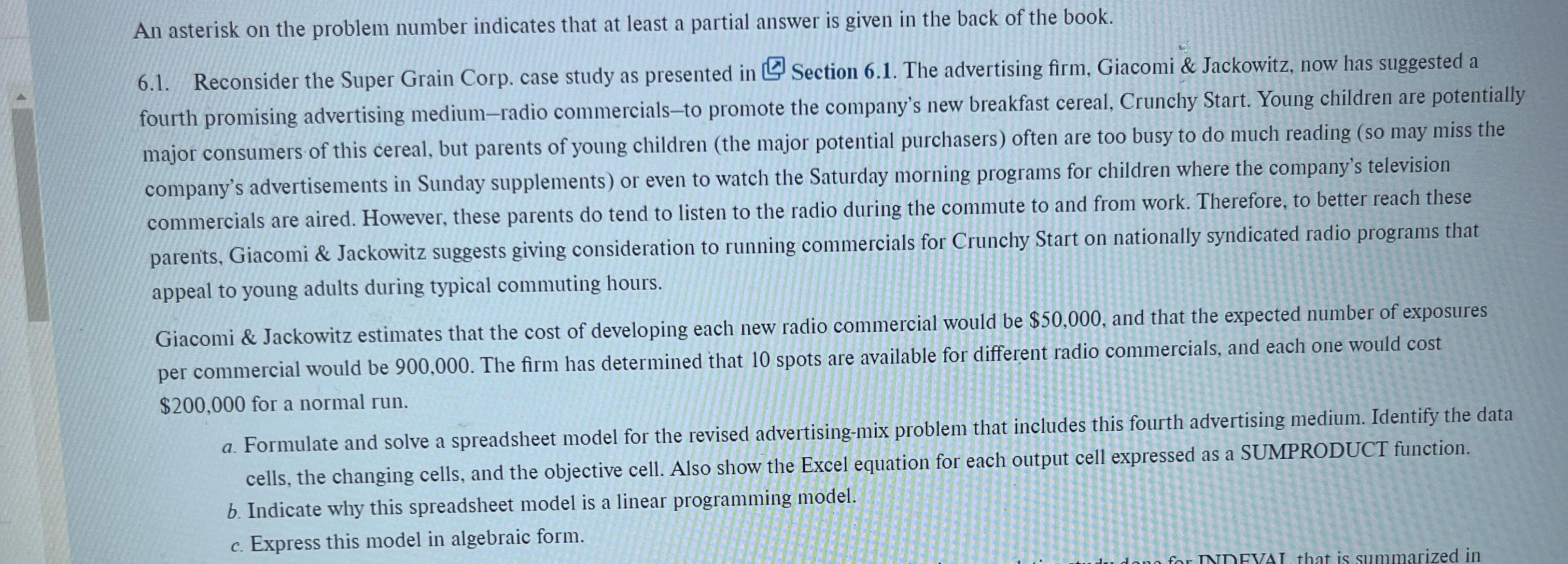 Solved An asterisk on the problem number indicates that at | Chegg.com