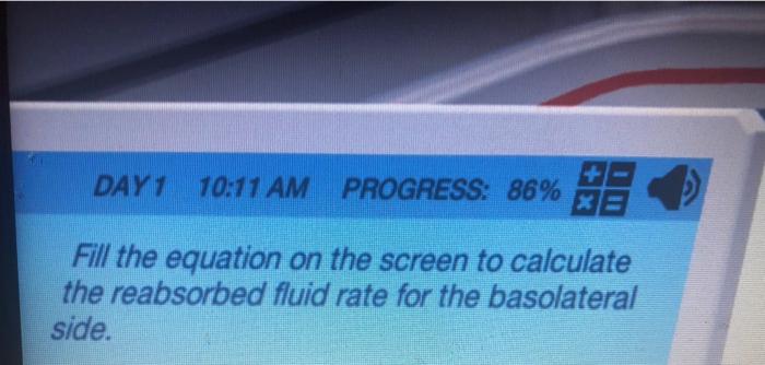 Solved REABSORBED FLUID RATE With Cin X Vin = Cout X Vout | Chegg.com