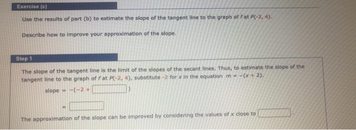 Solved Graph fand the secant lines passing through P-2, 4) | Chegg.com